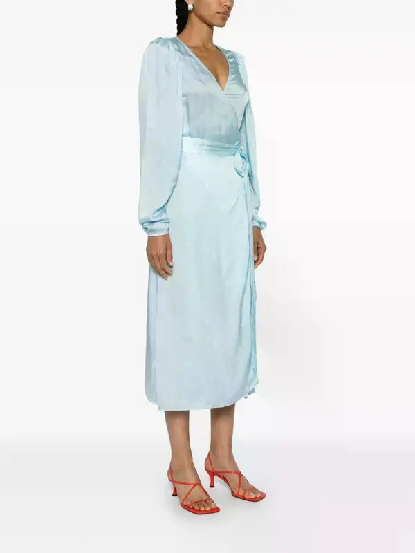 ROTATE BY BIRGER CHRISTENSEN Polka-dot Wrap Dress