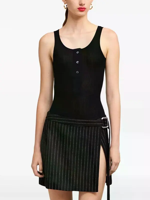 AMI Paris Ribbed Cotton Tank Top