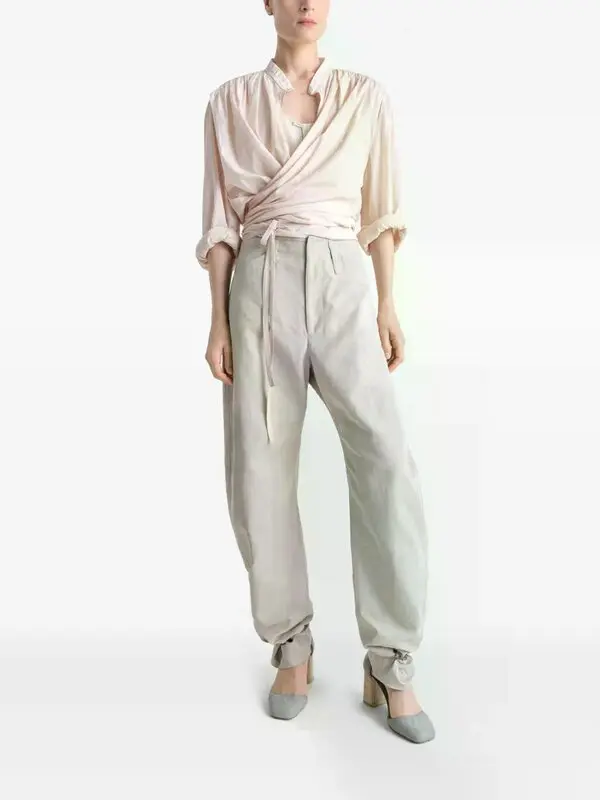 LEMAIRE Fluid Tapered Trousers - Neutrals