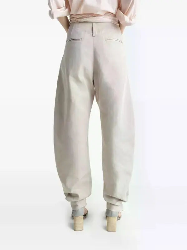 LEMAIRE Fluid Tapered Trousers - Neutrals