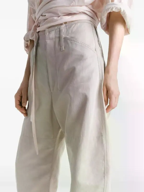 LEMAIRE Fluid Tapered Trousers - Neutrals