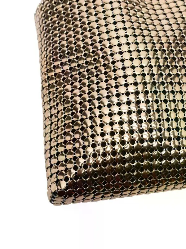 Rabanne Square Pixel Metallic-mesh Shoulder Bag - Gold