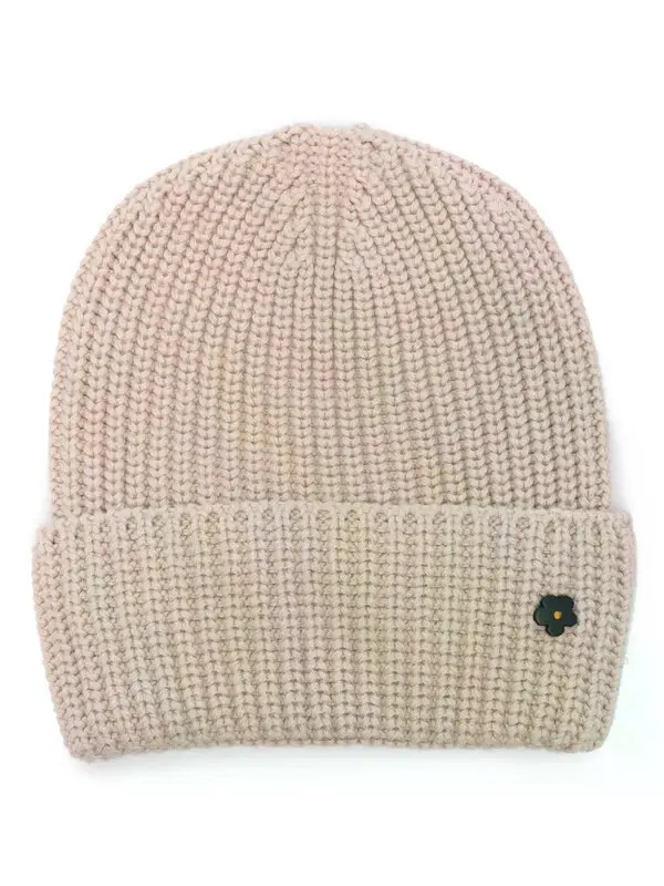 A PAPER KID Ribbed Organic Cotton-wool Beanie - Neutrals