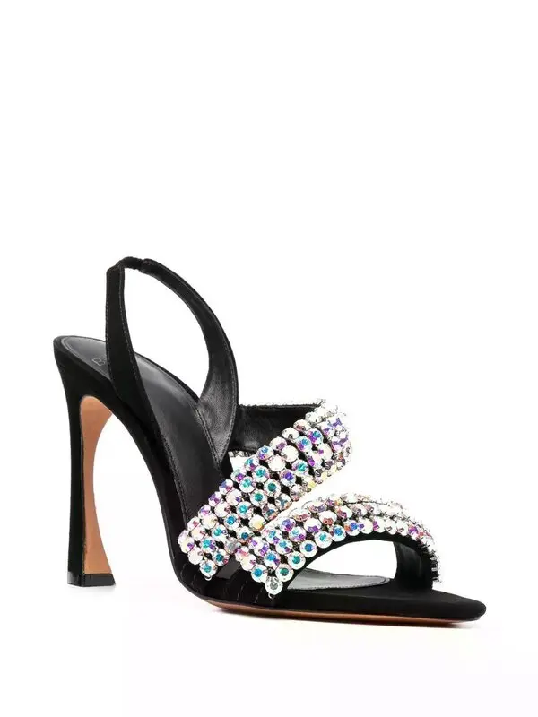 ALEXANDRE BIRMAN Crystal-embellished Leather Sandals