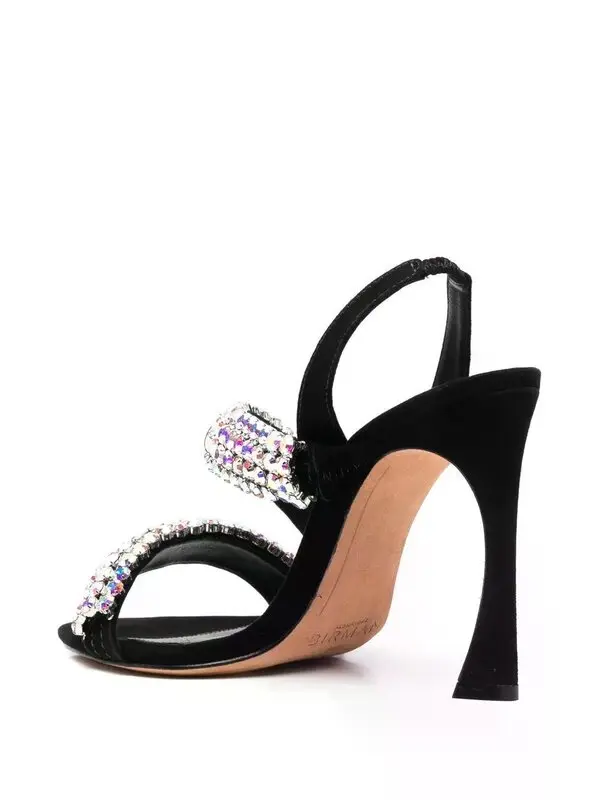 ALEXANDRE BIRMAN Crystal-embellished Leather Sandals