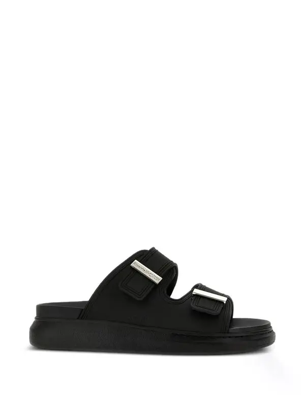 Alexander McQueen Logo-engraved Slides - Black
