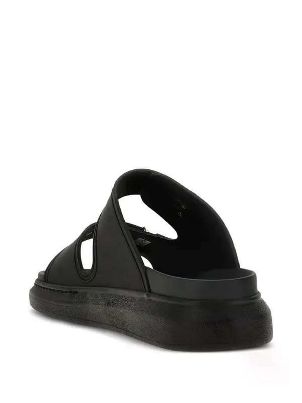Alexander McQueen Logo-engraved Slides - Black