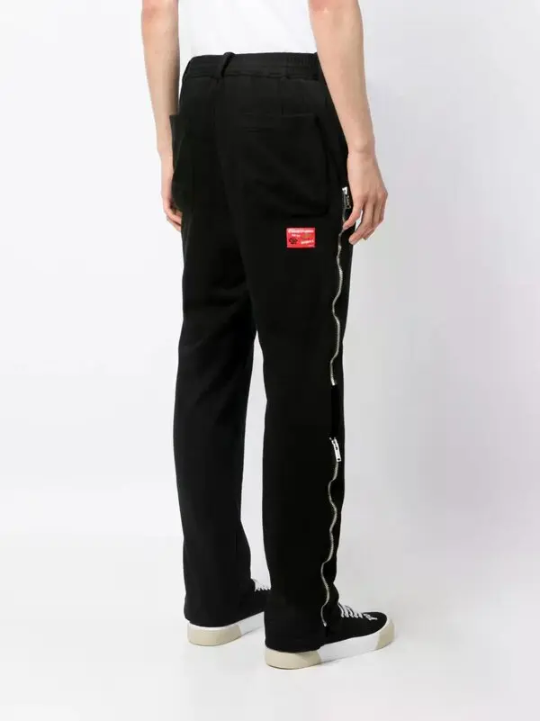 Undercover Straight-leg Trousers With Logo Patch