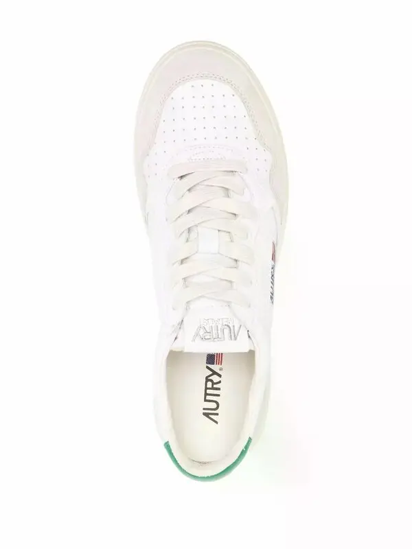 AUTRY Medalist Panelled Leather Sneakers - White