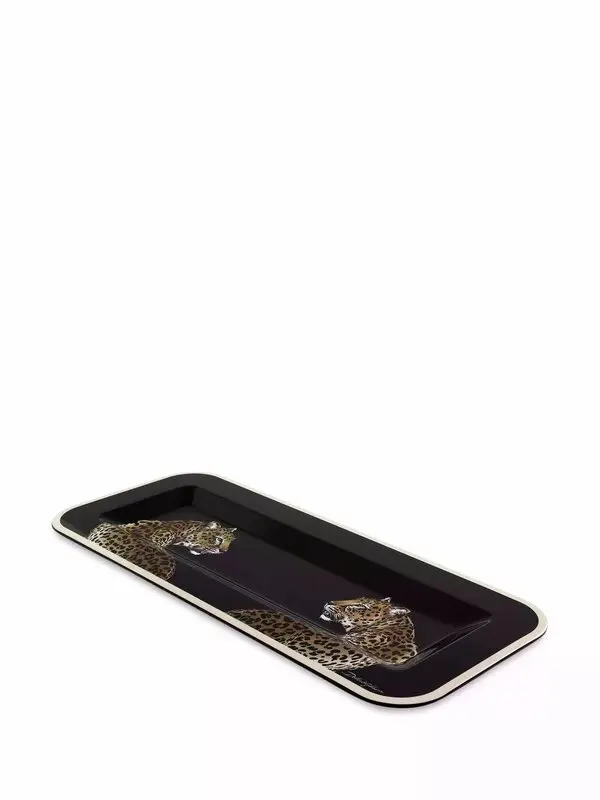 Dolce & Gabbana Small Leopard-print Wood Tray