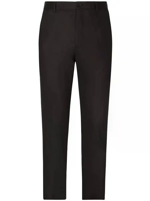 Dolce & Gabbana Slim-cut Cotton Trousers - Blue