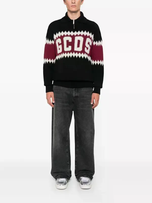 Gcds Logo-intarsia Sweater
