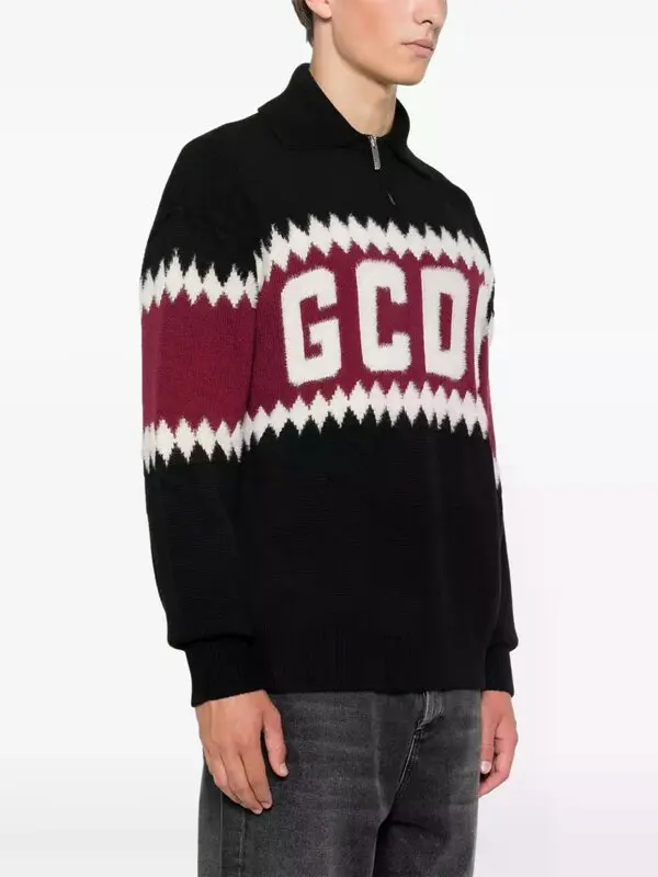 Gcds Logo-intarsia Sweater