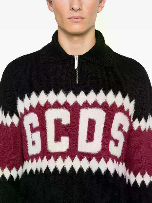 Gcds Logo-intarsia Sweater