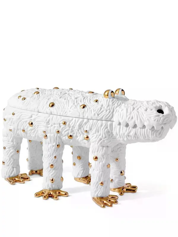 L'Objet X Haas Brothers Pedro The Croc Box - White