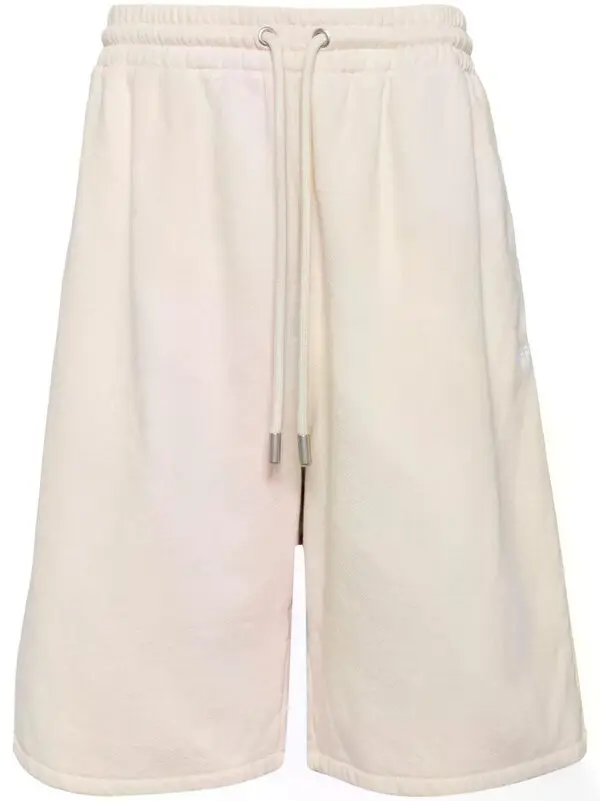Off-White Diag-stripe Cotton Track Shorts - Neutrals