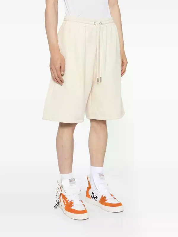 Off-White Diag-stripe Cotton Track Shorts - Neutrals
