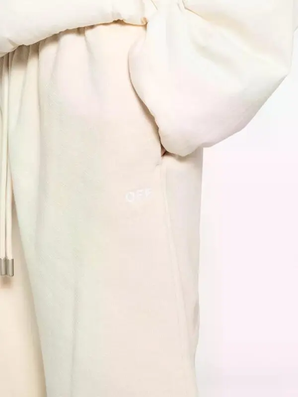 Off-White Diag-stripe Cotton Track Shorts - Neutrals