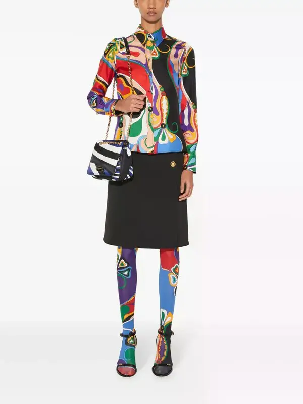 Emilio Pucci Orchidee-print Silk-twill Shirt - Red