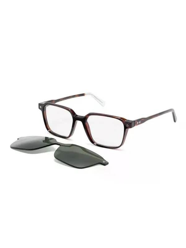 SNOB Logo-engraved Square Frame Glasses