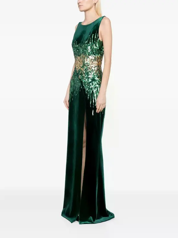 SAIID KOBEISY Sequin Velvet Dress
