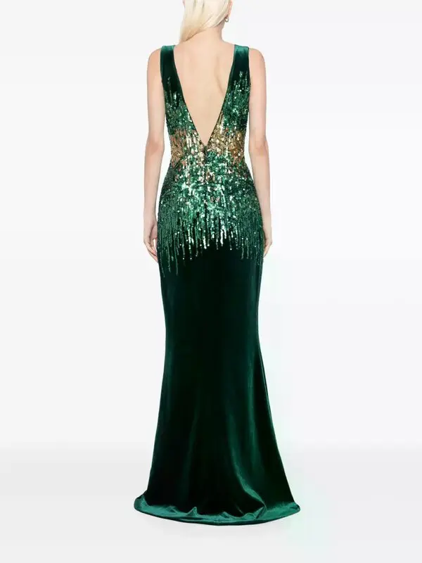 SAIID KOBEISY Sequin Velvet Dress