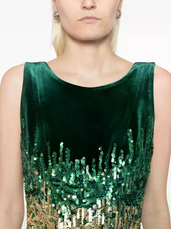 SAIID KOBEISY Sequin Velvet Dress