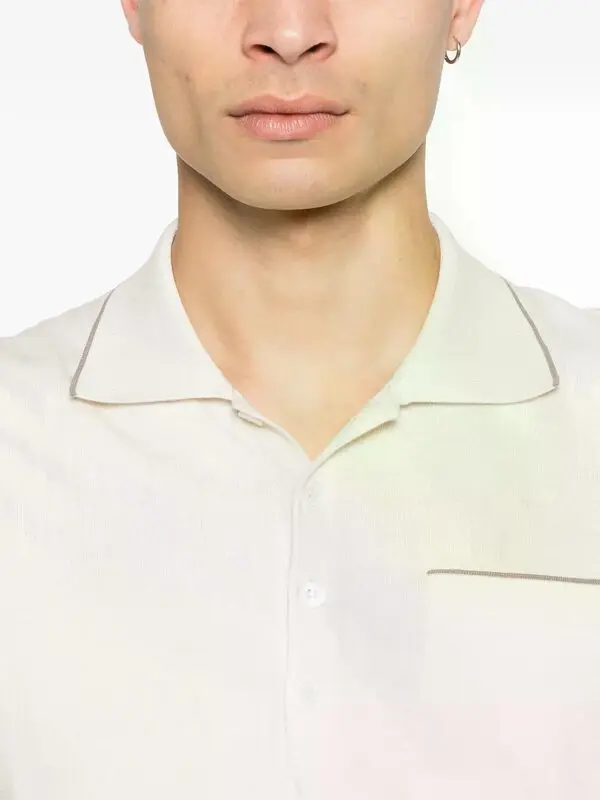 Brunello Cucinelli Contrast-trim Polo Shirt
