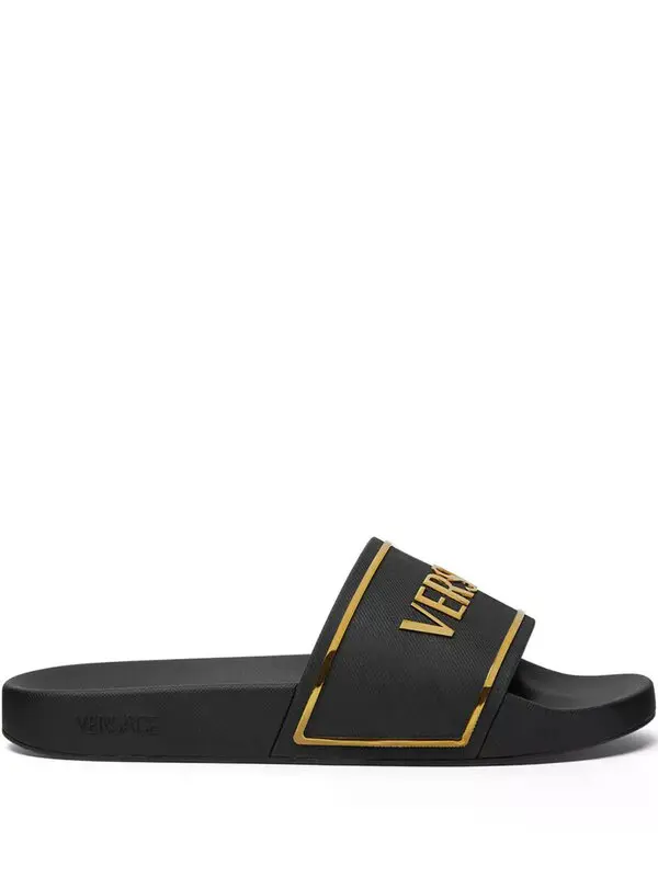 Versace Logo-print Slides