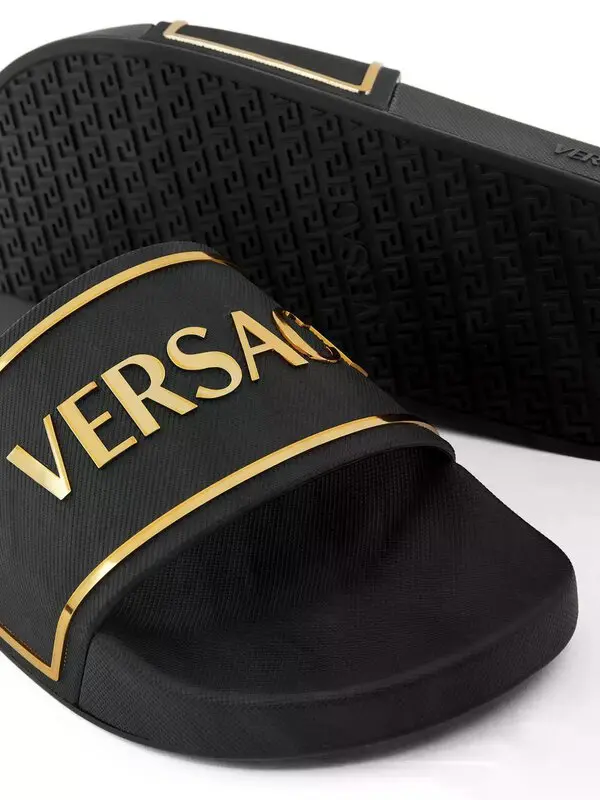Versace Logo-print Slides
