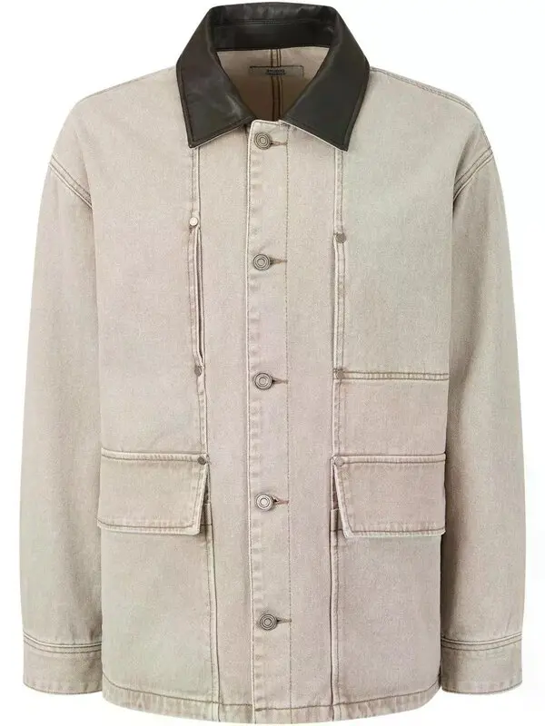 STUDIO TOMBOY Contrast-collar Jacket - Neutrals