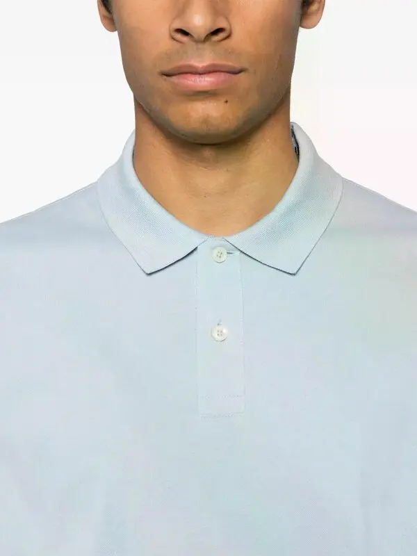 BOSS Striped-trim Polo Shirt - Blue