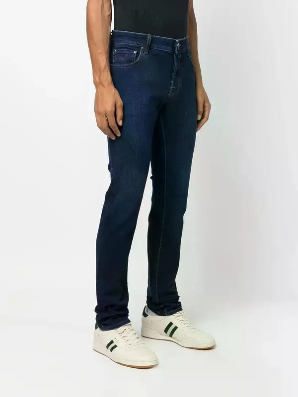Jacob Cohen Logo Patch Mid-rise Jeans