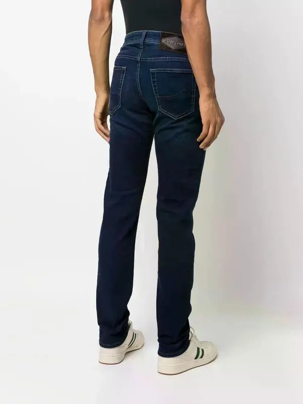 Jacob Cohen Logo Patch Mid-rise Jeans