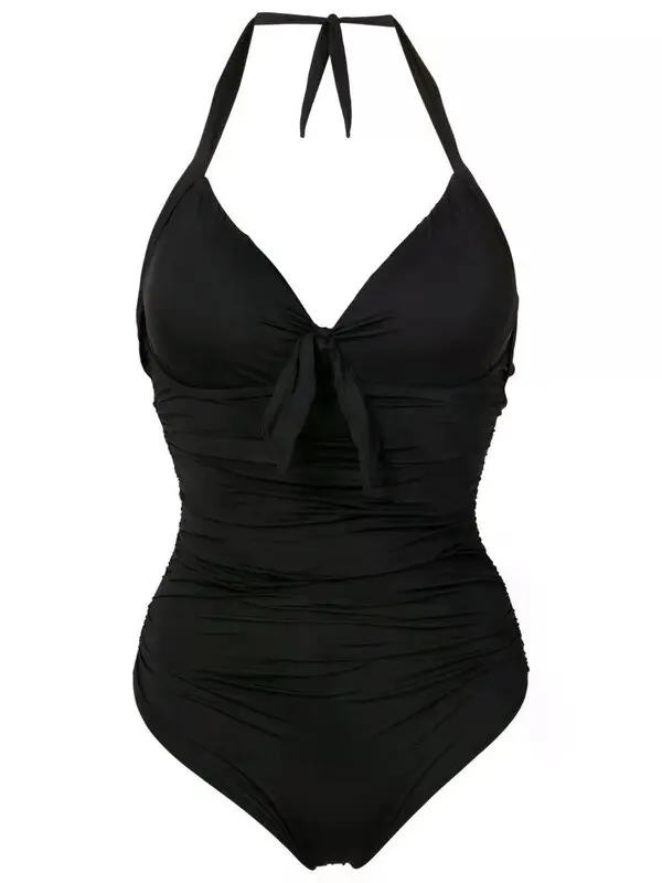 AMIR SLAMA Self-tie Halterneck Swimsuit - Black