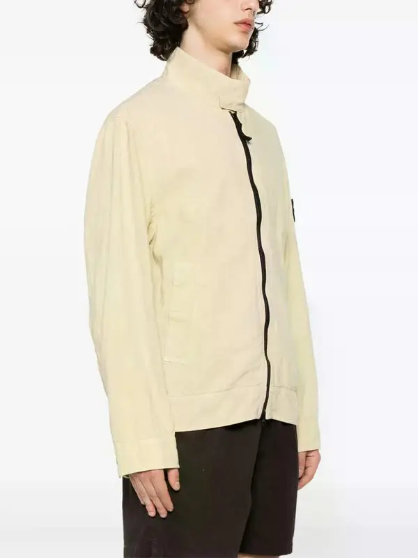 Stone Island Compass-badge Linen-blend Jacket
