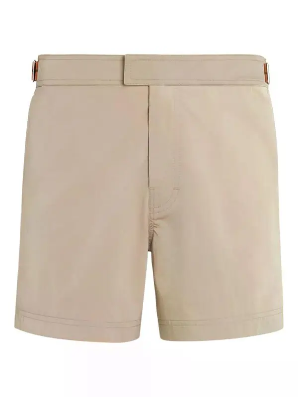 Zegna 232 Road Brand Mark Swim Shorts - Neutrals