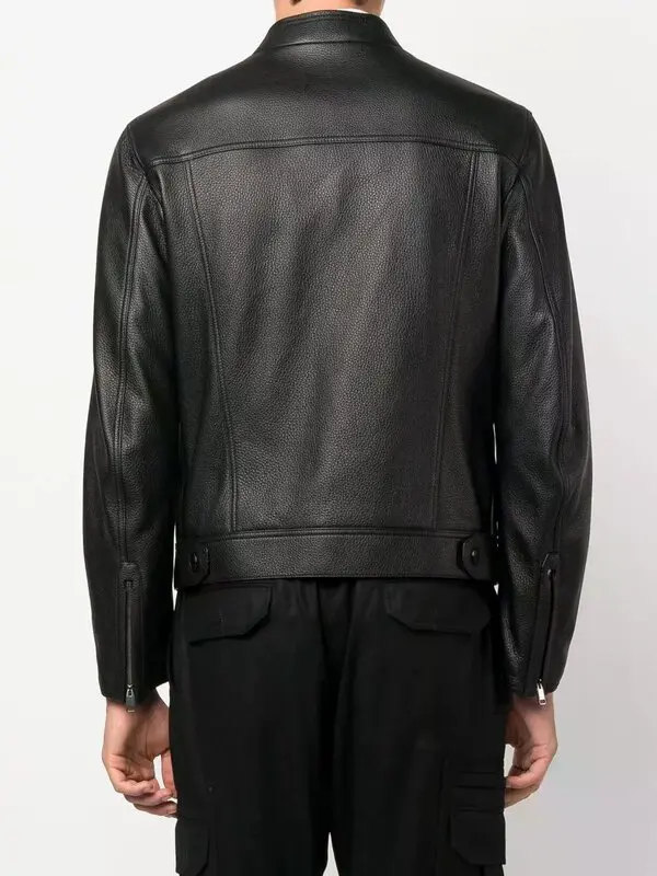 Brioni Zip-front Leather Jacket