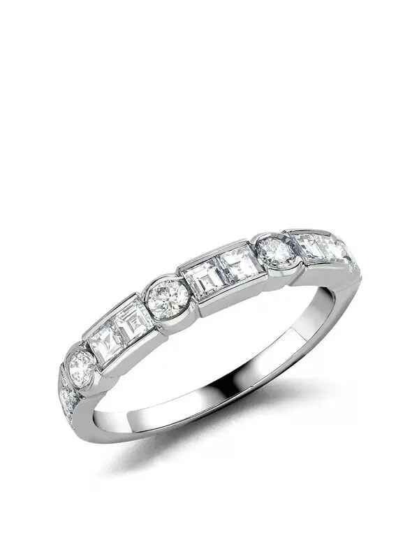 PRAGNELL Platinum Antrobus Diamond Half Eternity Ring - Silver
