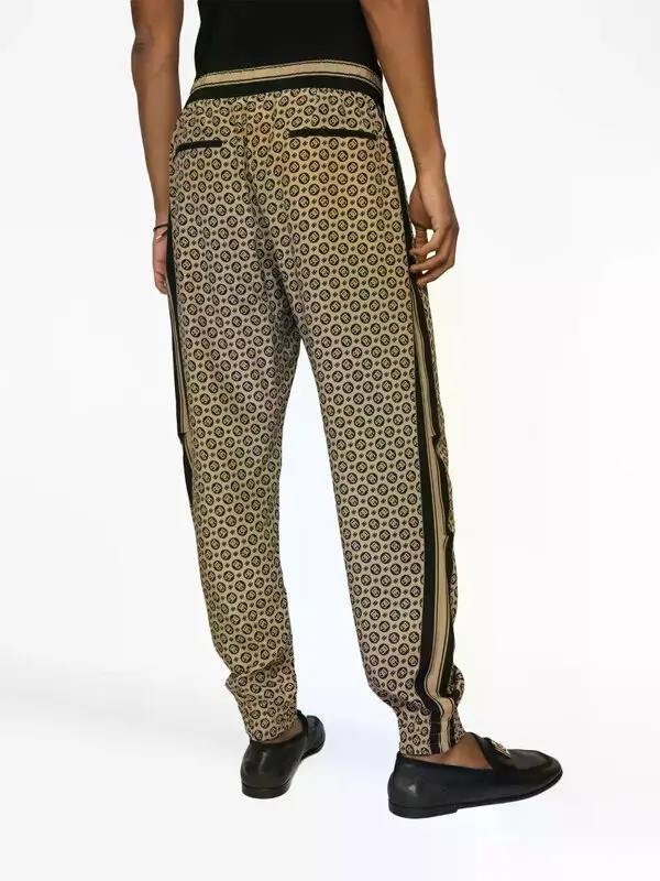 Dolce & Gabbana Monogram-pattern Print Silk Trousers