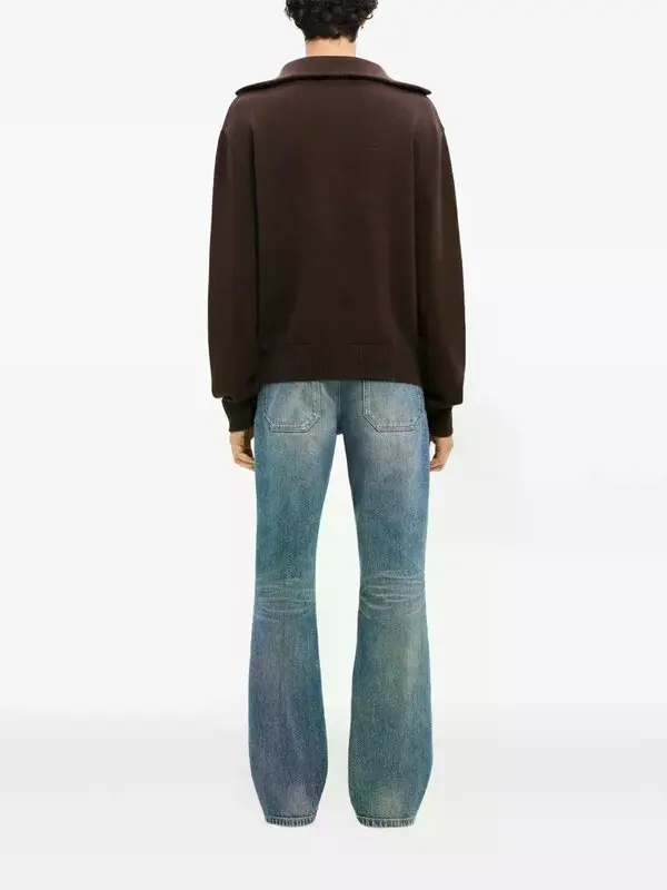 COURREGES Logo-embroidered Wool Sweater