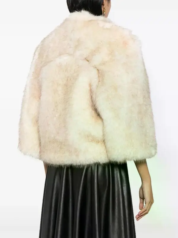 SAIID KOBEISY Cropped Faux-fur Jacket