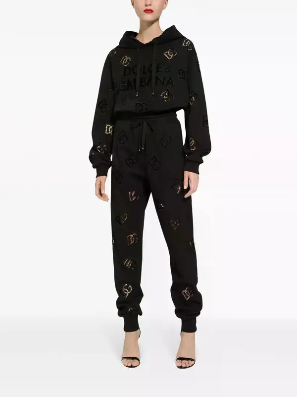 Dolce & Gabbana Logo Perforated Cotton-blend Hoodie