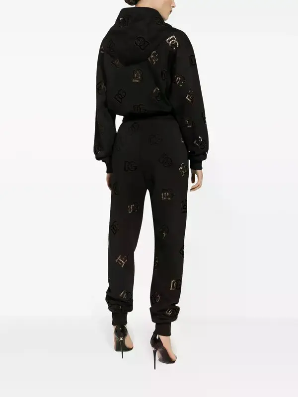 Dolce & Gabbana Logo Perforated Cotton-blend Hoodie