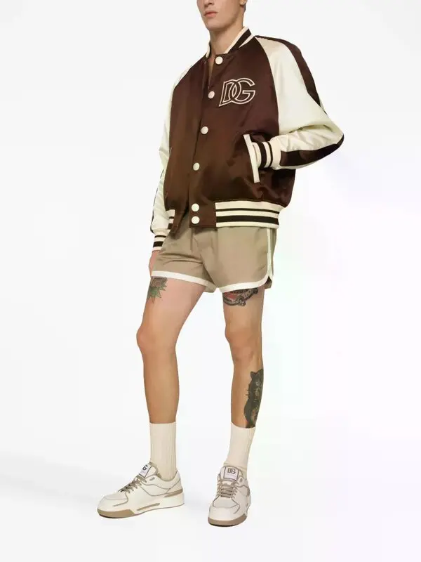 Dolce & Gabbana Logo-patch Colour-block Bomber Jacket
