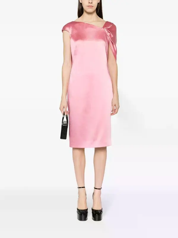 Givenchy Asymmetric Midi Dress - Pink