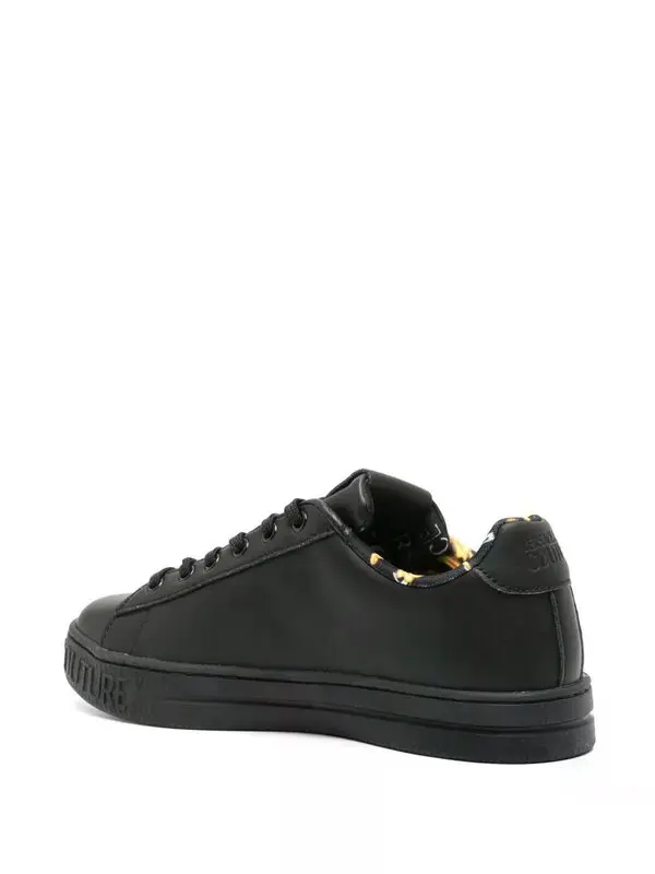 Versace Court 88 Leather Sneakers - Black