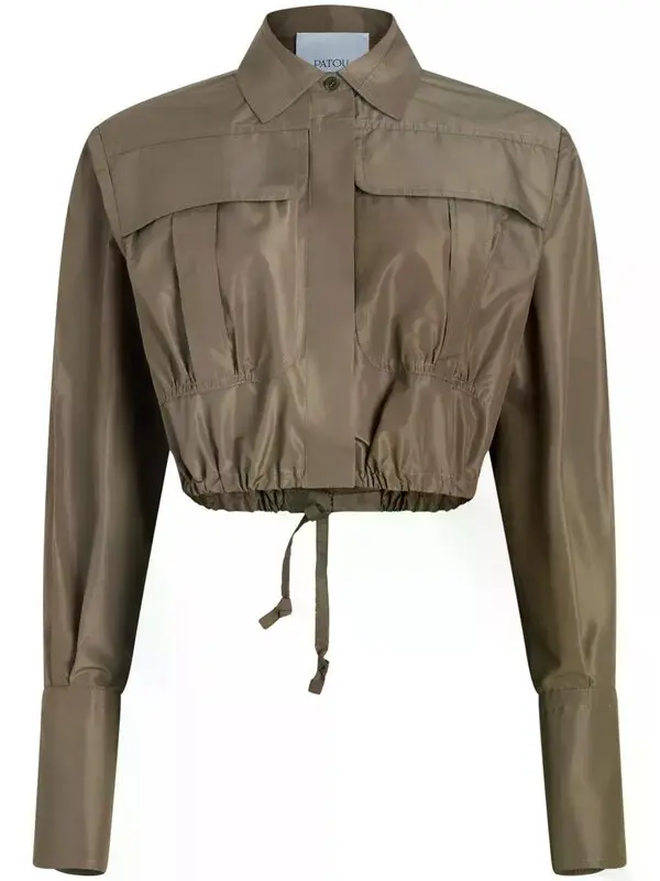 PATOU Cropped Faille Safari Shirt