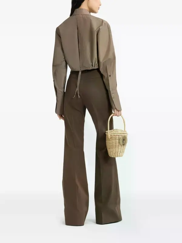 PATOU Cropped Faille Safari Shirt