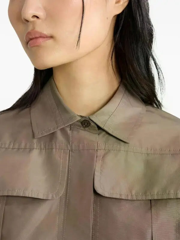 PATOU Cropped Faille Safari Shirt